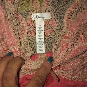 Soma | Intimates & Sleepwear | Soma Intimates Pink Lace Lingerie Set ...